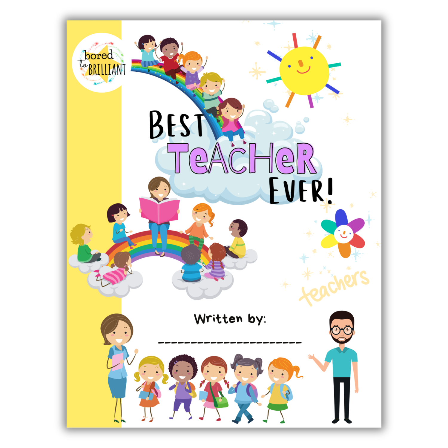 Digital PDF Download Of Best Teacher Ever! | Personalized Writing & Dr ...