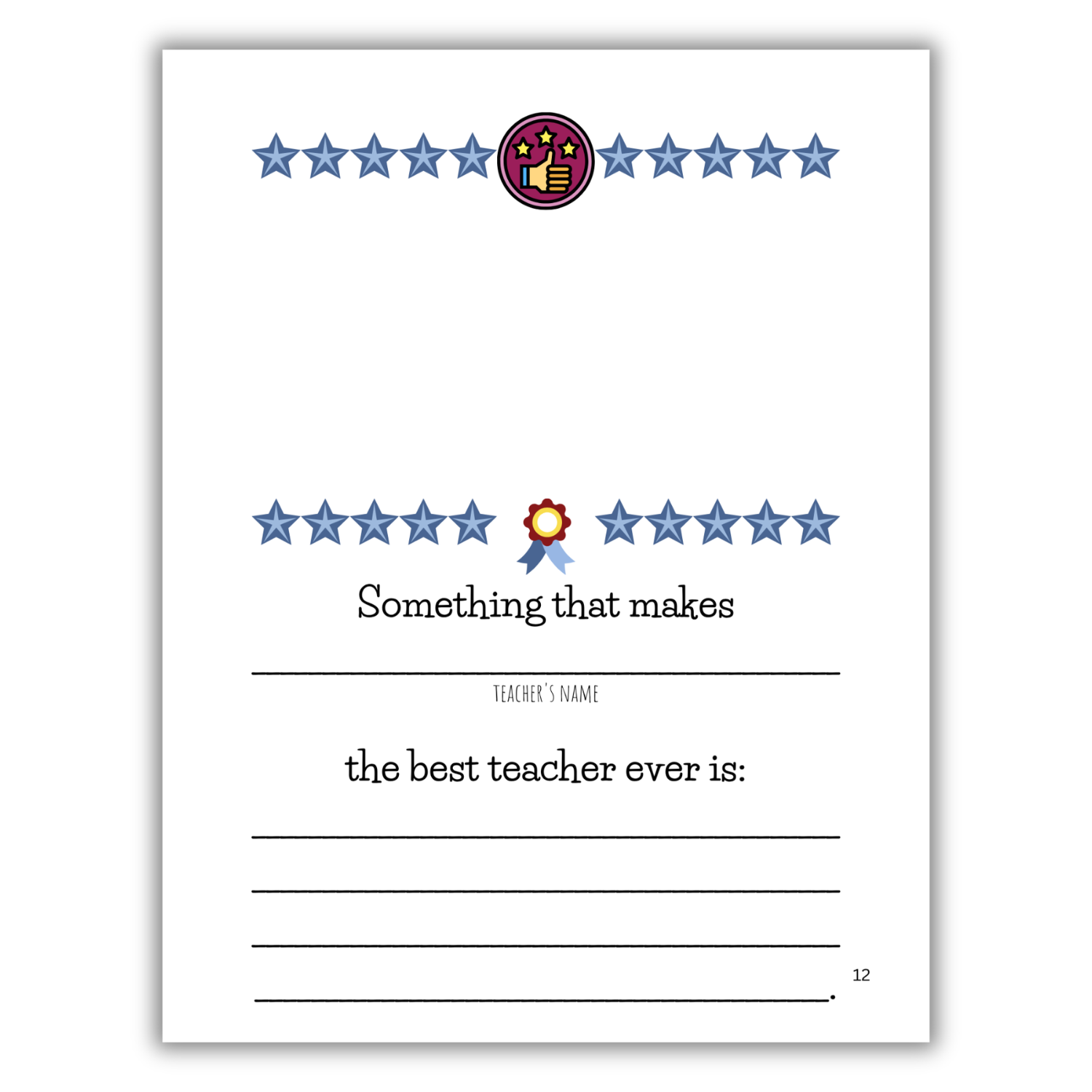 Digital PDF Download Of Best Teacher Ever! | Personalized Writing & Dr ...