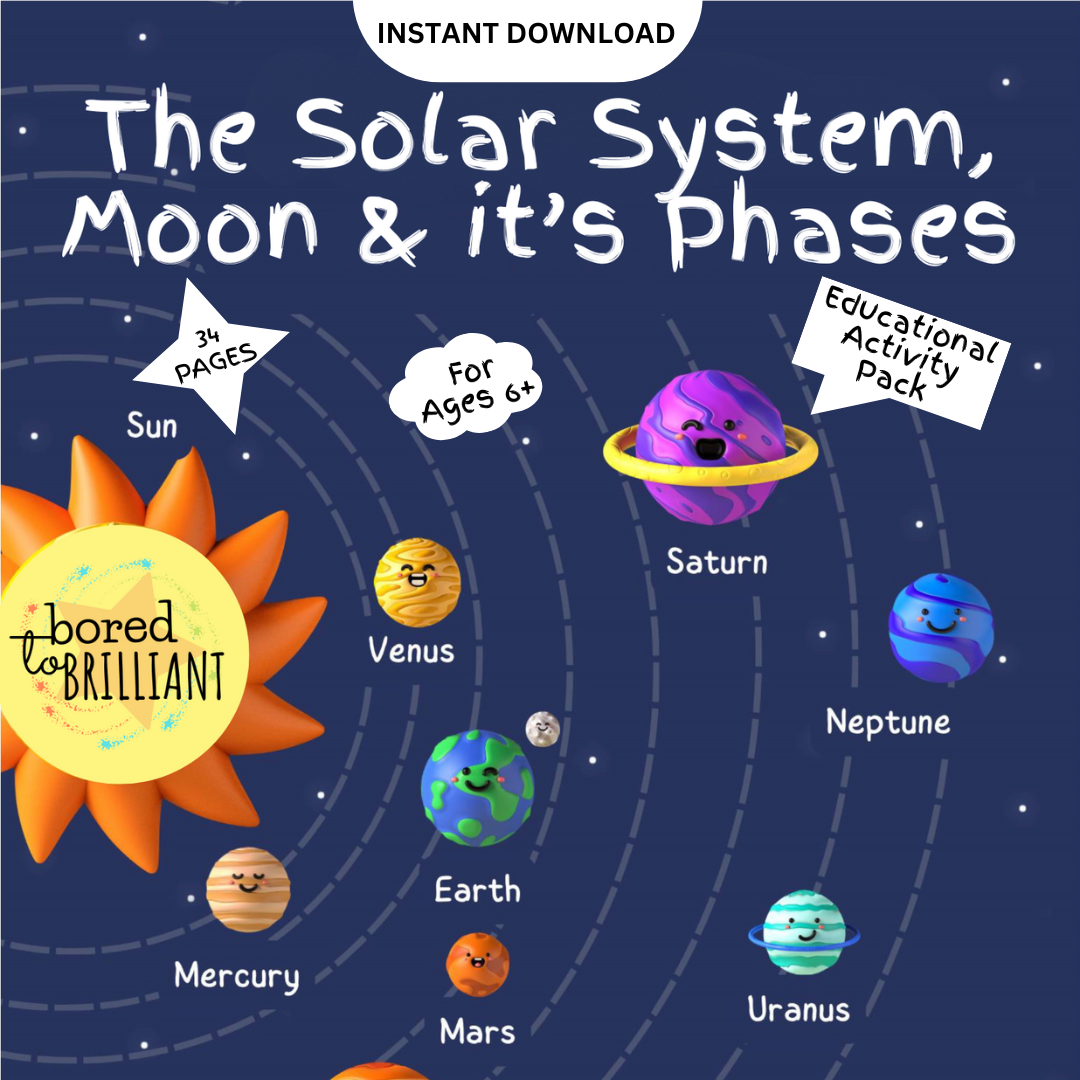 Solar System, Moon & Moon Phases Education Pack – Bored to Brilliant